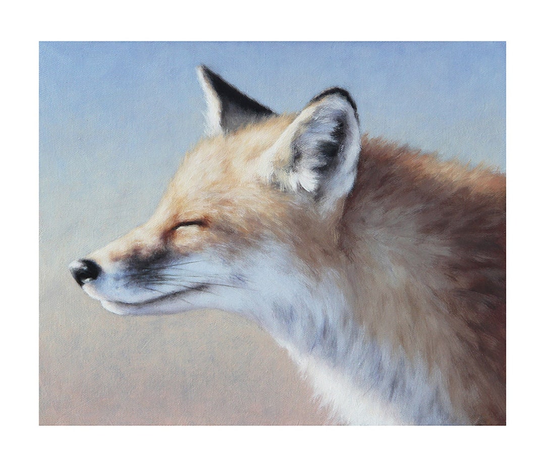 Happy Fox Art Print Original Artwork by Sarah Becktel. Fox Artwork ...