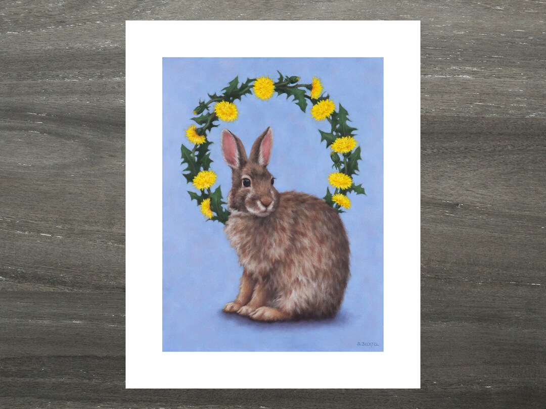 Cottontail Rabbit Art Print With Original Artwork by Sarah Becktel ...