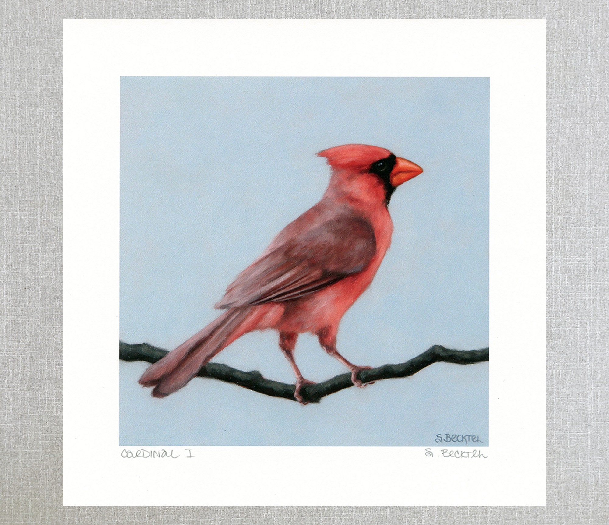 Cardinal Art Print Original Art by Sarah Becktel. Cardinal - Etsy