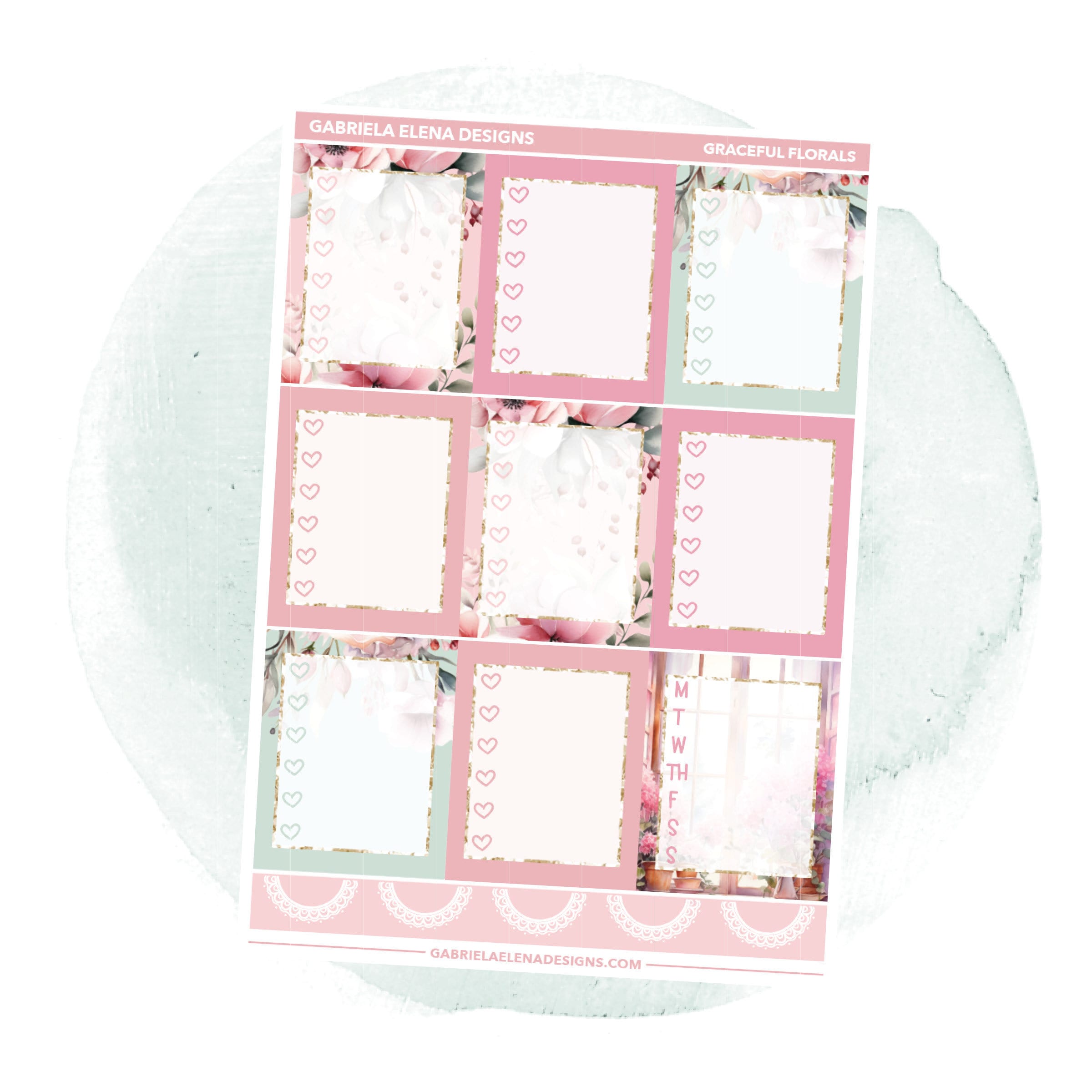 Graceful Florals // Planner Sticker Kit / Sticker Kit / Foil Full ...