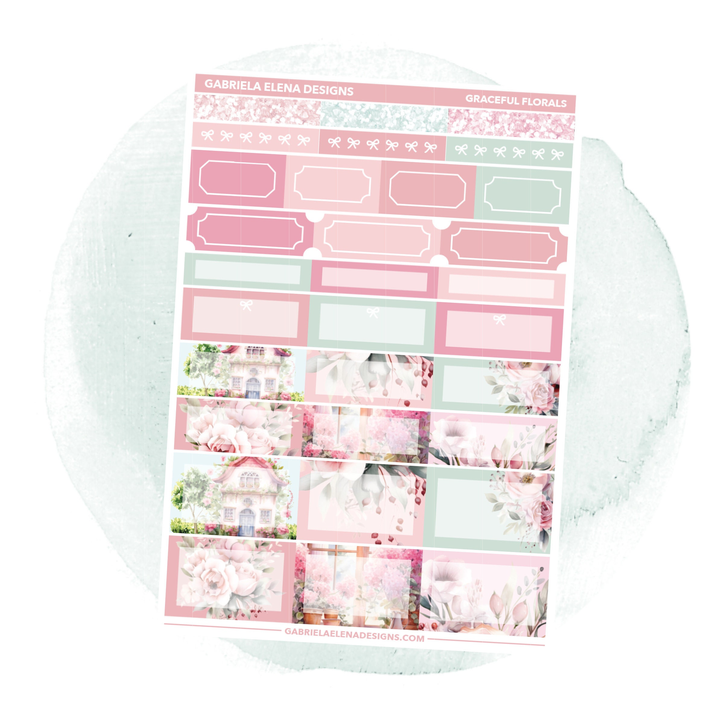 Graceful Florals // Planner Sticker Kit / Sticker Kit / Foil Full ...