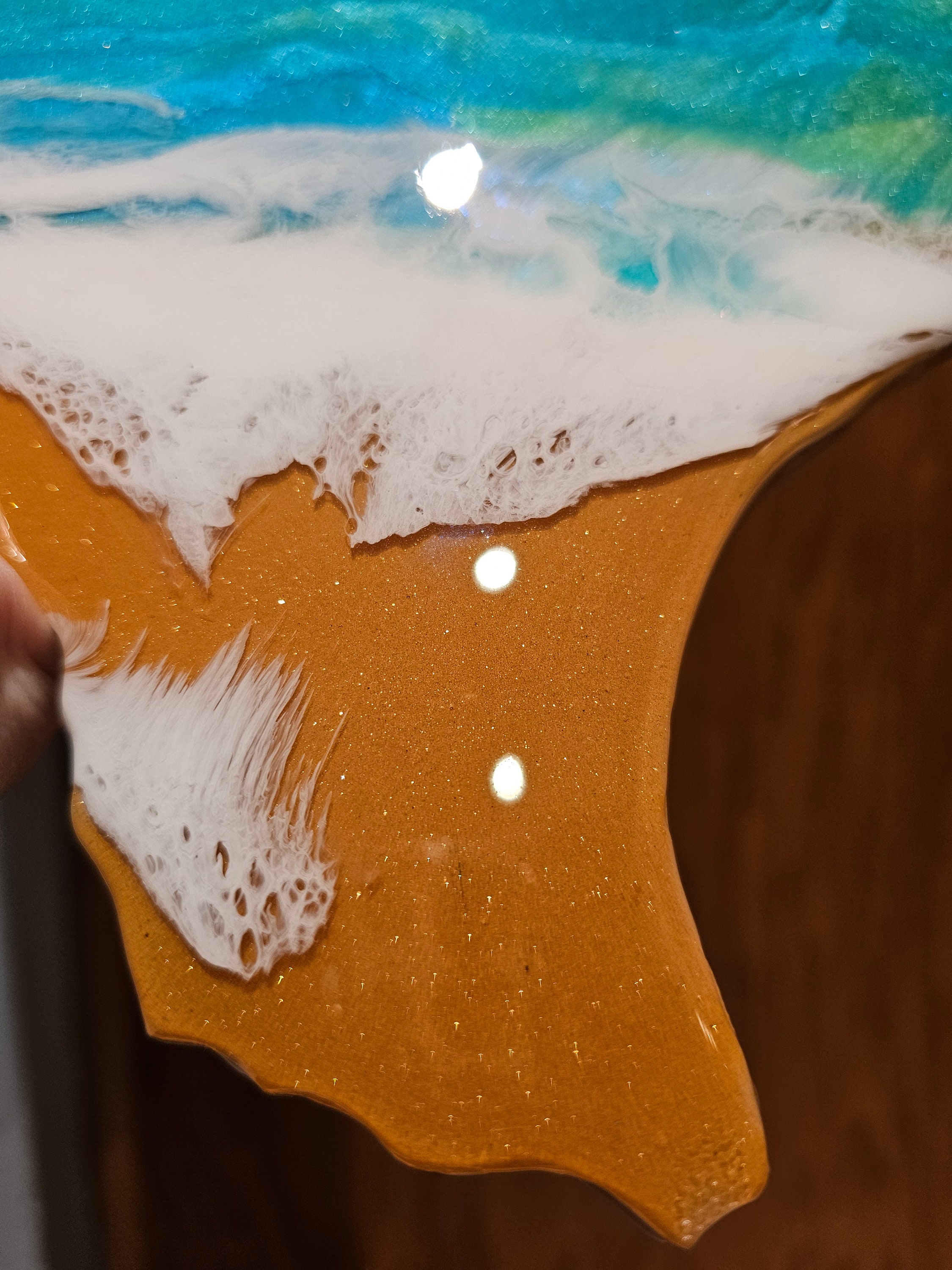 Wood, Epoxy Resin, Sand, Acrylic - Etsy