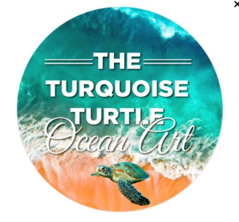 Colorful Seaturtle Wall Art With Starfish Sea Turtle Gifts, Turtle ...