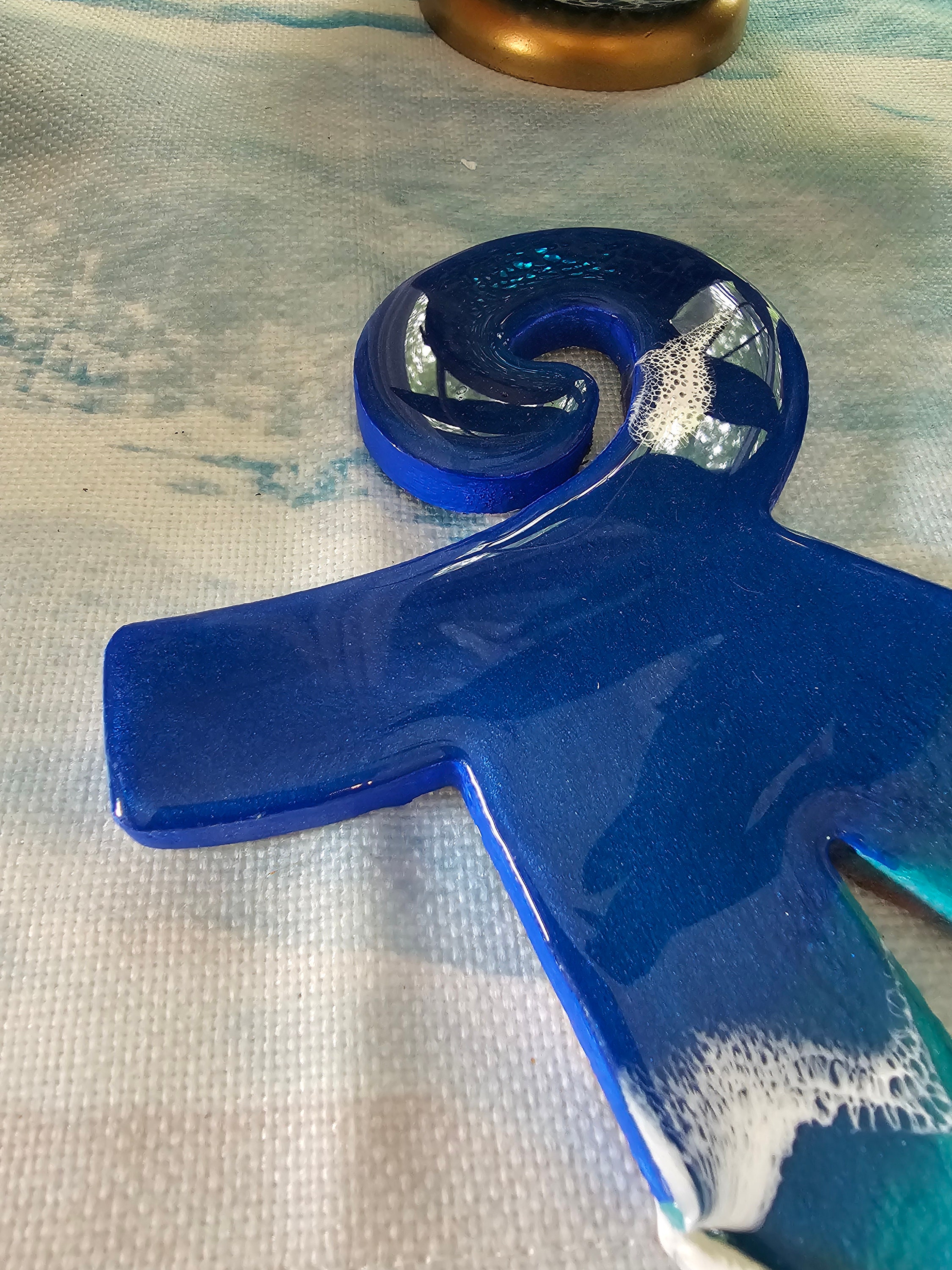 Large Beachy A Wall Art, Ocean Art, Letter Wall Art, Ocean Letters ...