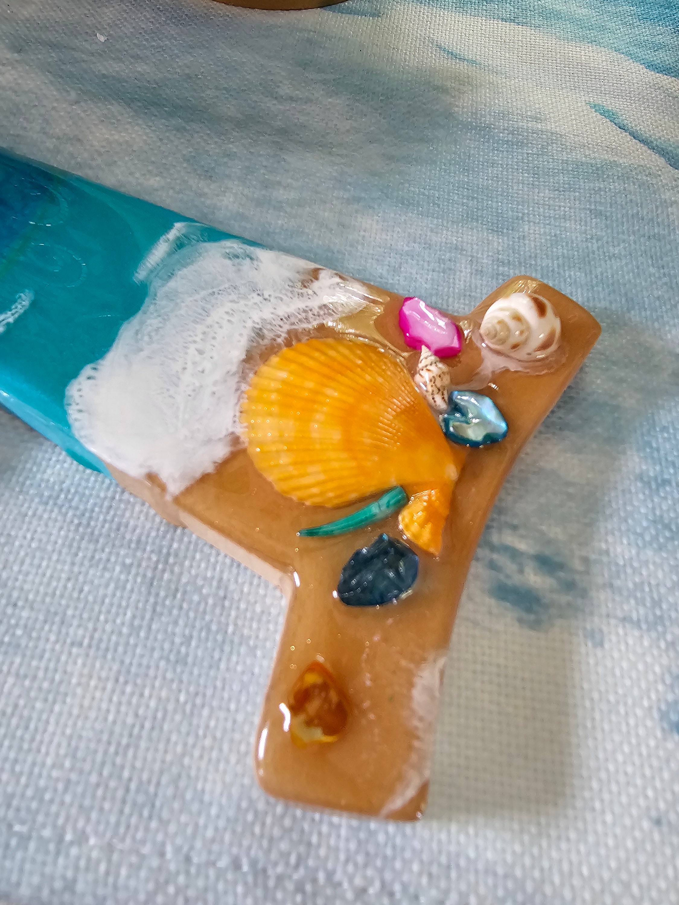 Large Beachy A Wall Art, Ocean Art, Letter Wall Art, Ocean Letters ...