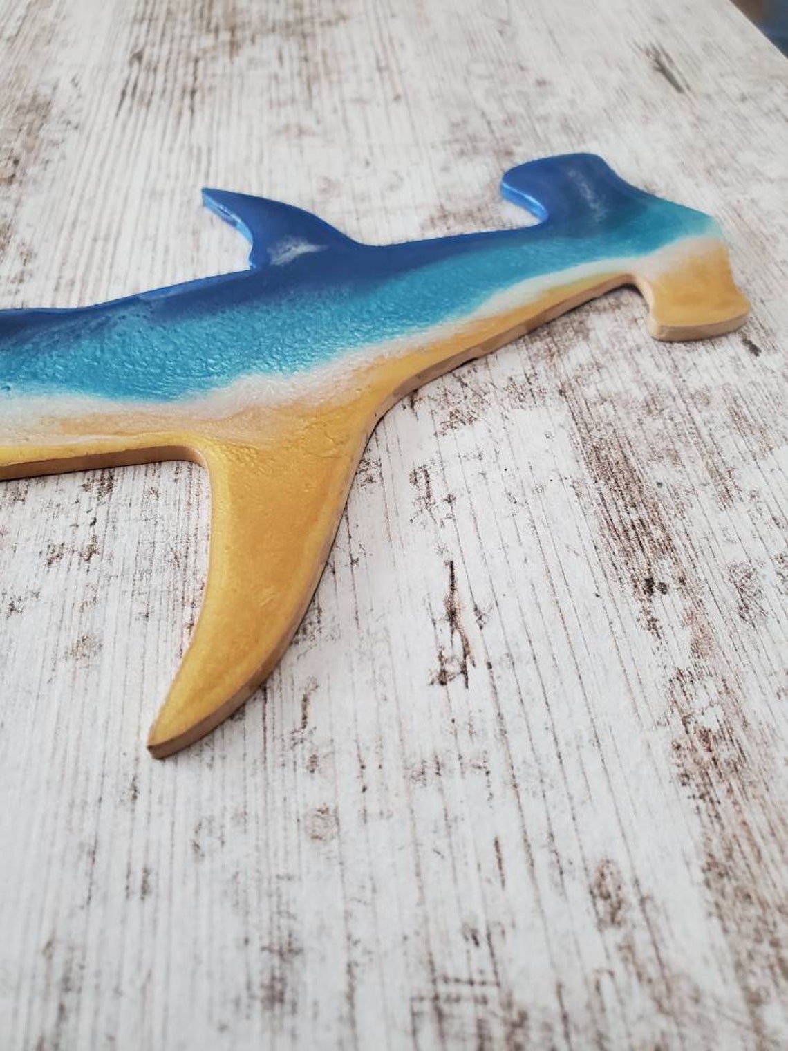 Beach Art Epoxy Resin Shark Wall Art, Shark Decor Shark Gift, Hawaii ...