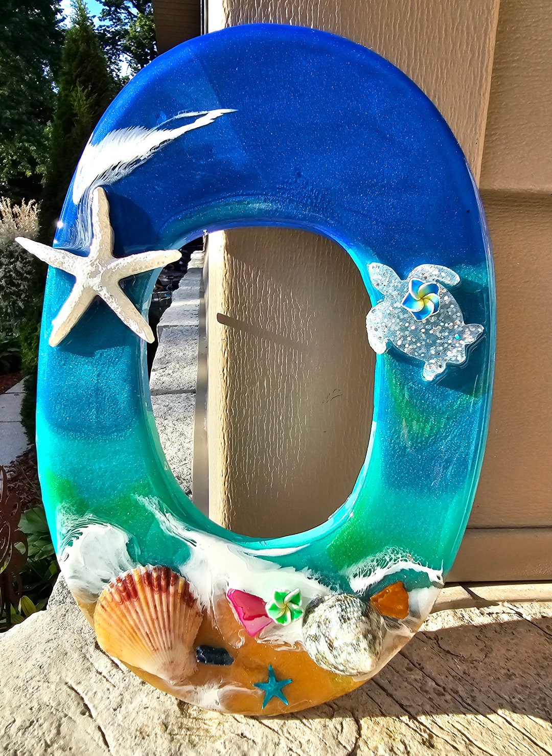 O Beach Ocean Wall Art, O Gifts, Letter Wall Art, Letter Wall Decor ...