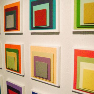 Wall Sculpture/ode to the Square/mixed Media/office Art/titled Ode to ...