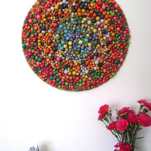 Biome Assemblage Wall Art: Hand-painted Wood Ball Sculpture - Etsy