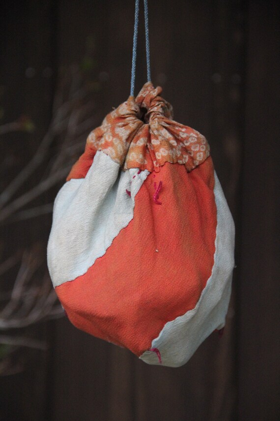 Vintage Japanese patched silk rice bag | Etsy