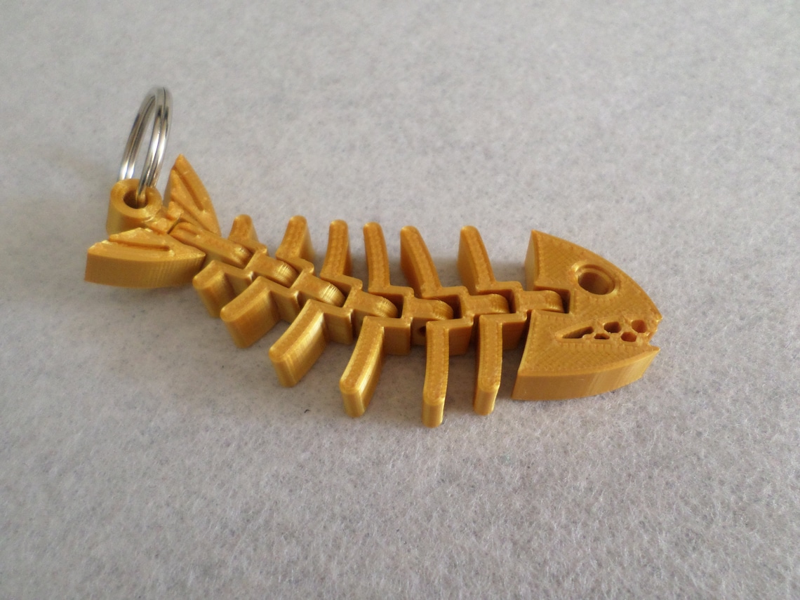 Flexible Fish Bones Keychain Ready to Ship FREE Standard US | Etsy