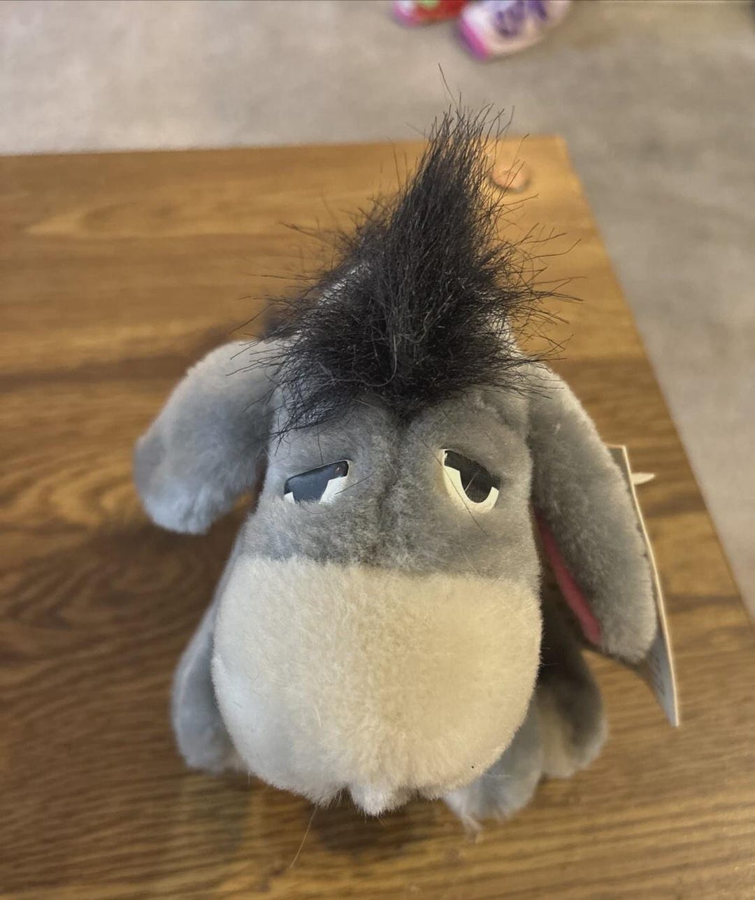 1989 SEARS Winnie the Pooh's EEYORE Plush 6" With Orig. Christmas ...