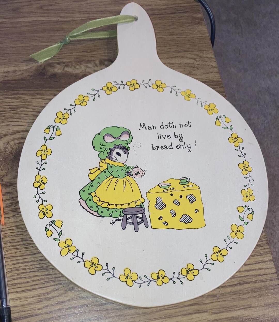 Vintage Lorrie Designs Decorative Cutting Board / Wall Art -mouse With ...