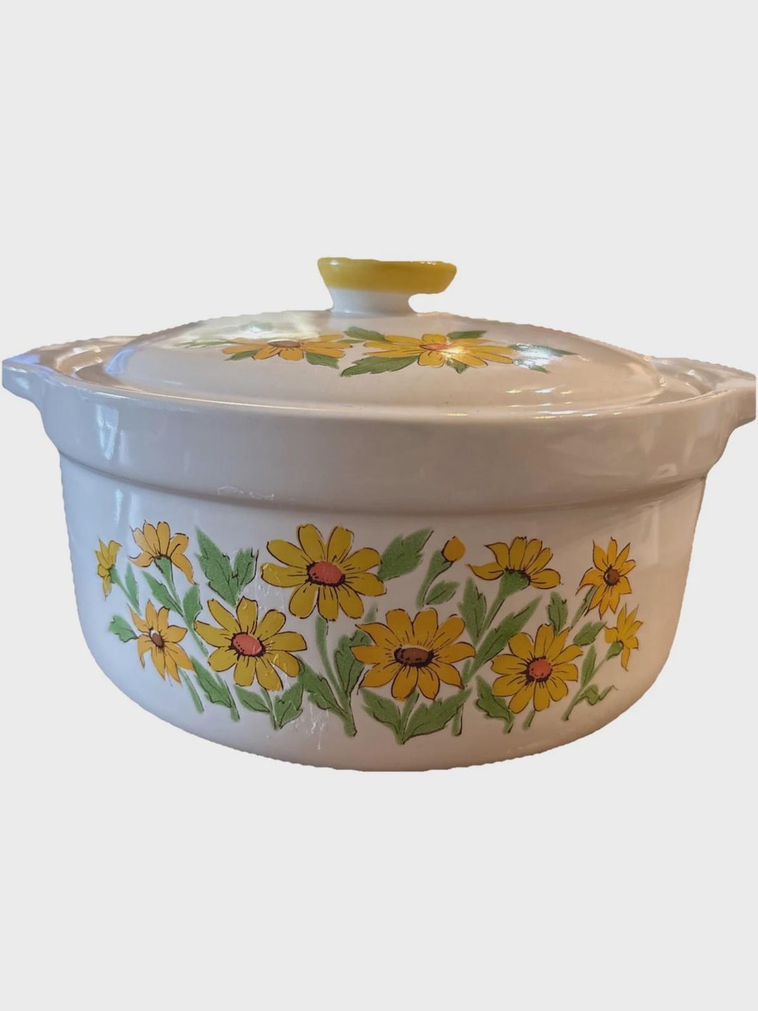 Spring Flowers Genuine Stone Ovenware, Sears Roebuck 1978 Covered ...