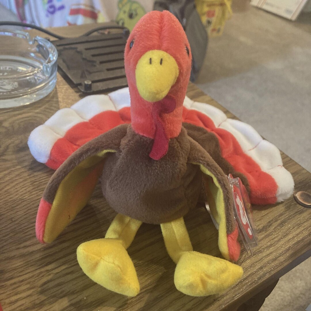 Ty Beanie Babies- Gobbles the Turkey Nov 27, 1996 EX W/ Tags - Etsy