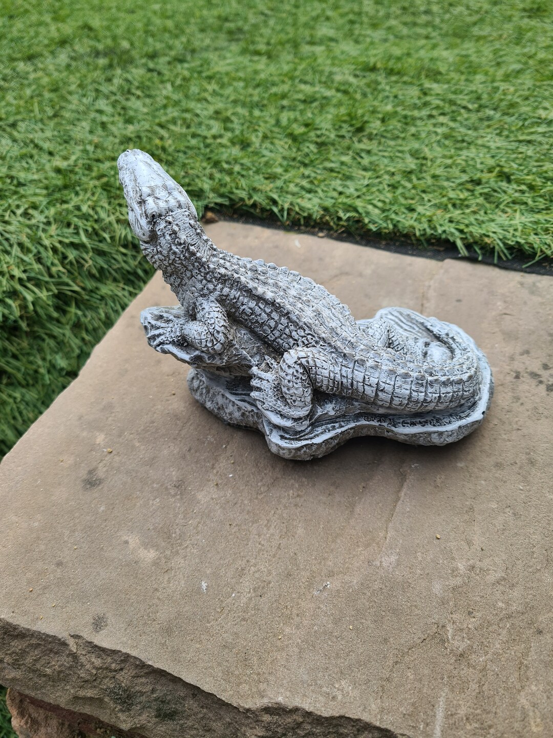 Crocodile Alligator Solid Stone Garden Ornament. - Etsy