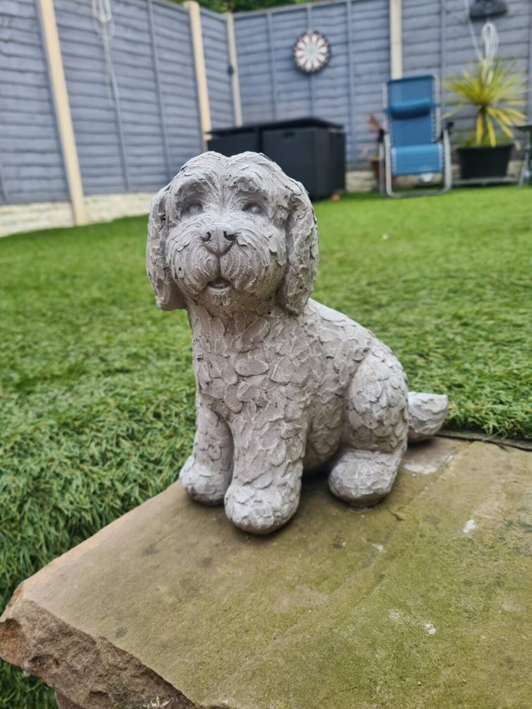 Cockapoo Dog Soild Stone Garden Ornament - Etsy UK