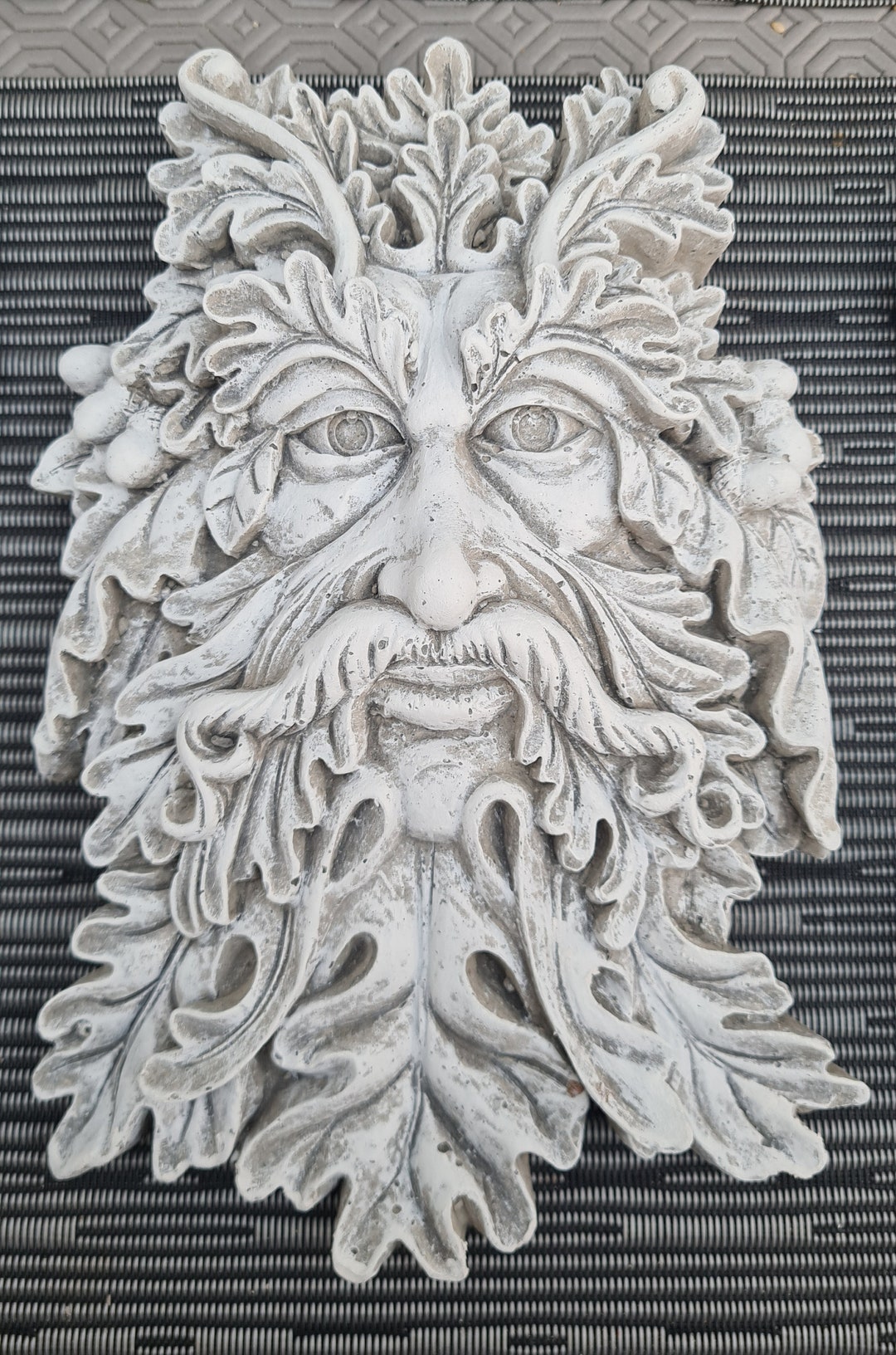 Green Man Tree Spirit Face Plaque Garden Ornament - Etsy