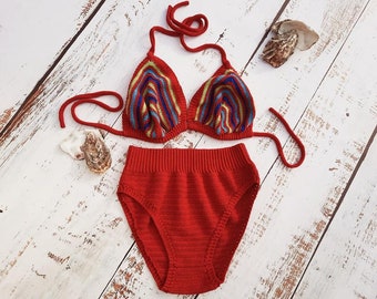 Bright Color Bikini - Etsy