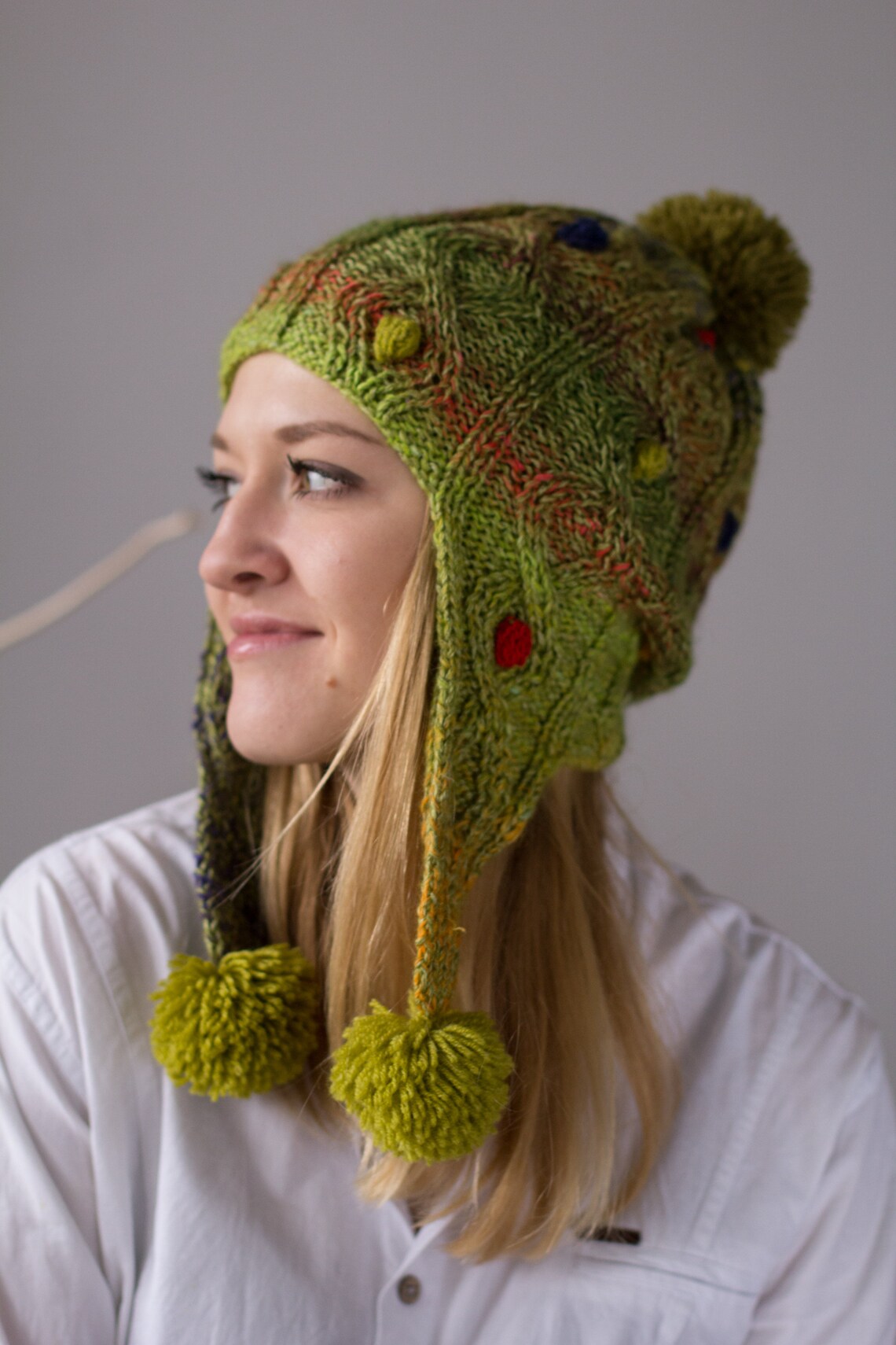 Hat Knit Green Gift for Her Winter Warm Knit Womens Clothing - Etsy