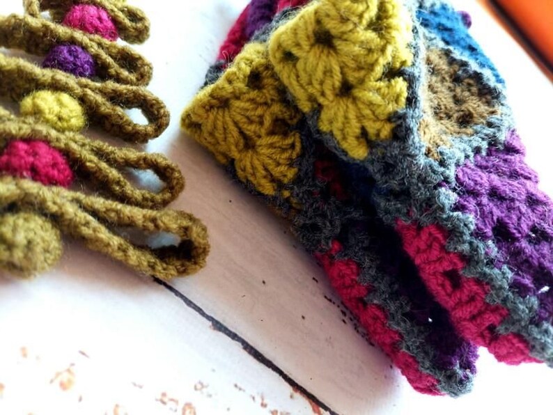 Christmas Granny Square Socks Rustic Crochet Indoor Slippers - Etsy