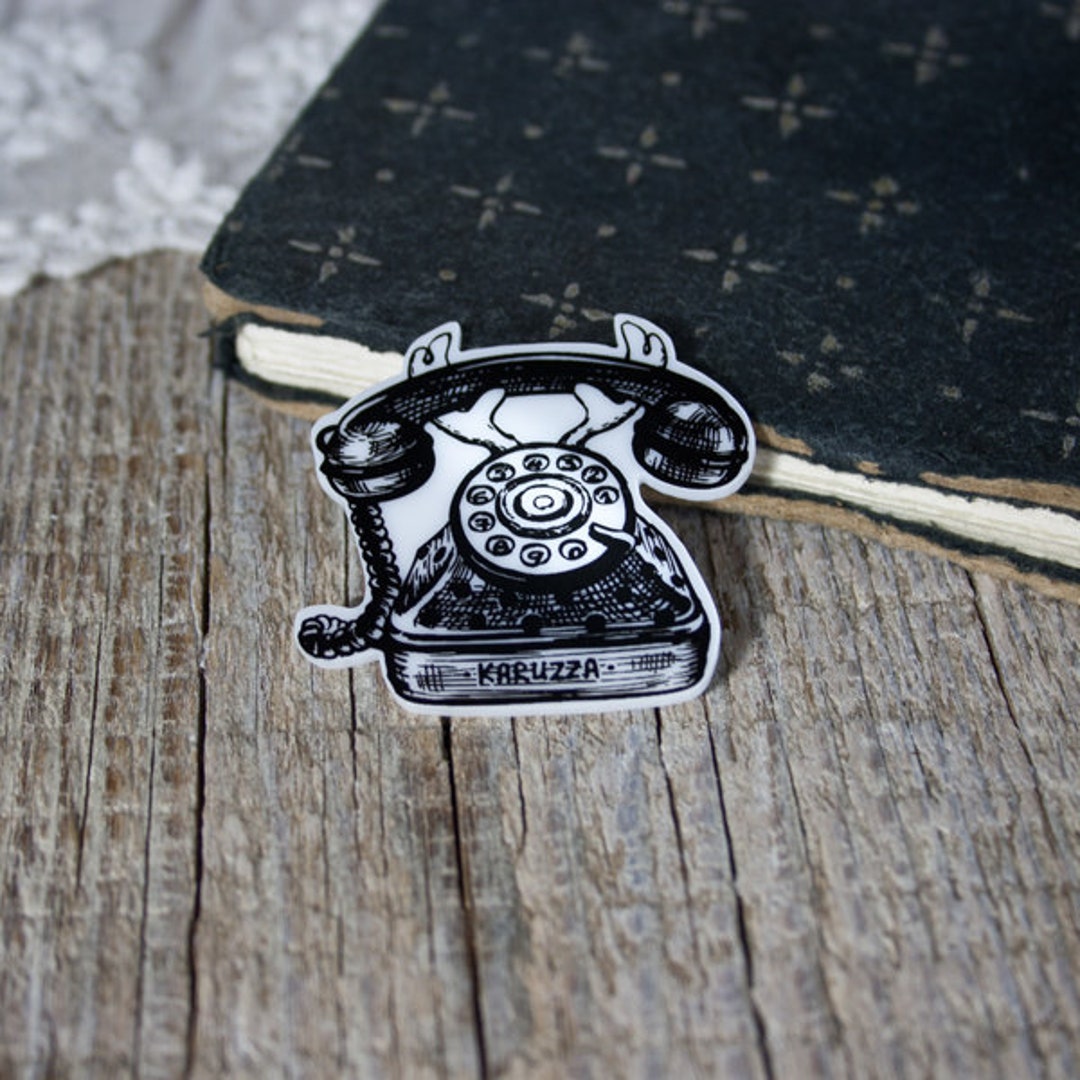 Retro Phone Brooch,laser Cut Phone Badge,rotary Telephone,boyfriend ...