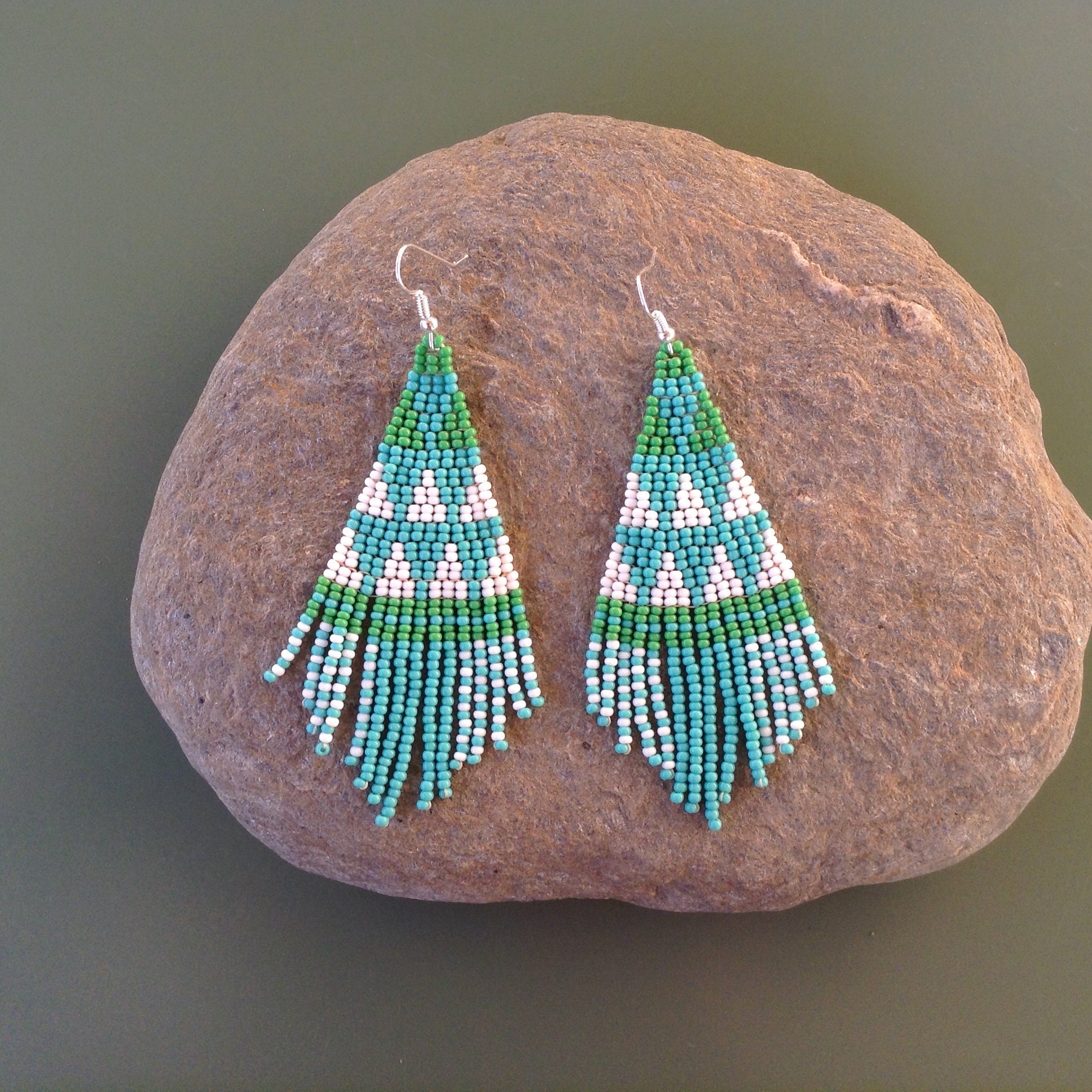 Bohemian Long Beaded Earrings,trible Earrings,beaded Tassel Earrings ...