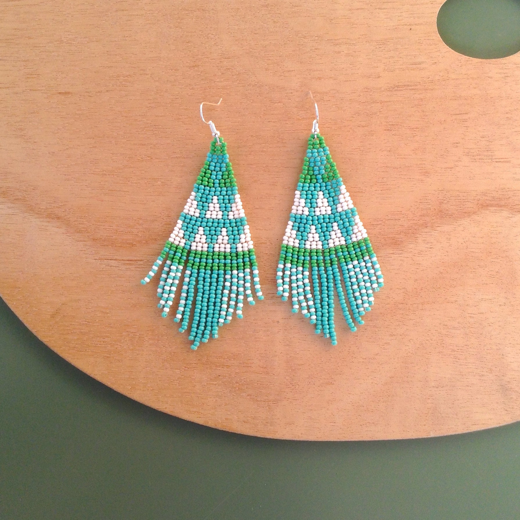 Bohemian Long Beaded Earrings,trible Earrings,beaded Tassel Earrings ...