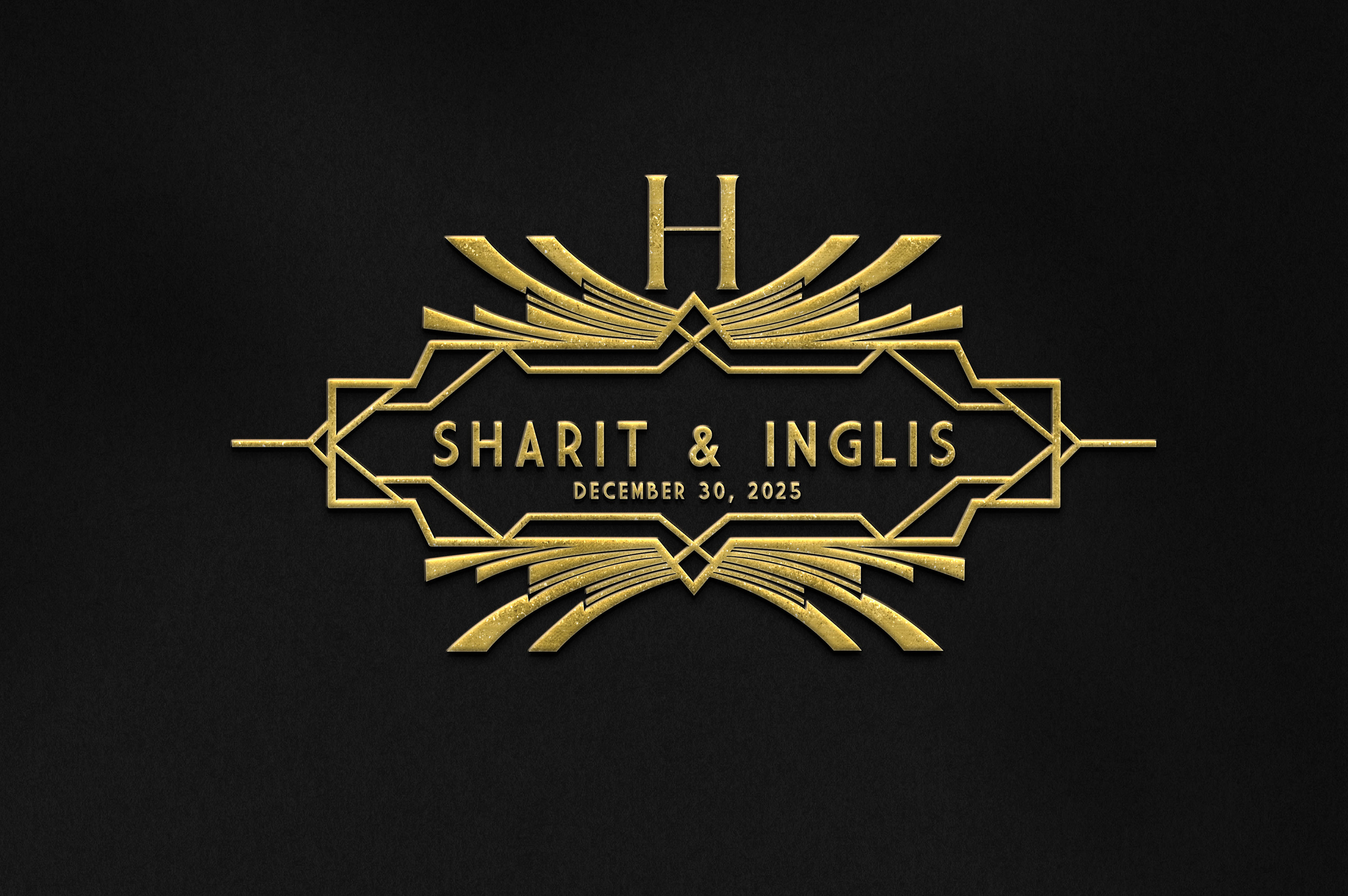 Art Deco Wedding Logo Great Gatsby Wedding Monogram Art Deco - Etsy