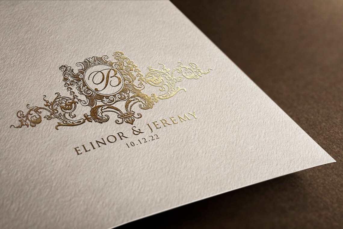 Wedding Logo Vintage Logo Vintage Monogram Wedding Design | Etsy