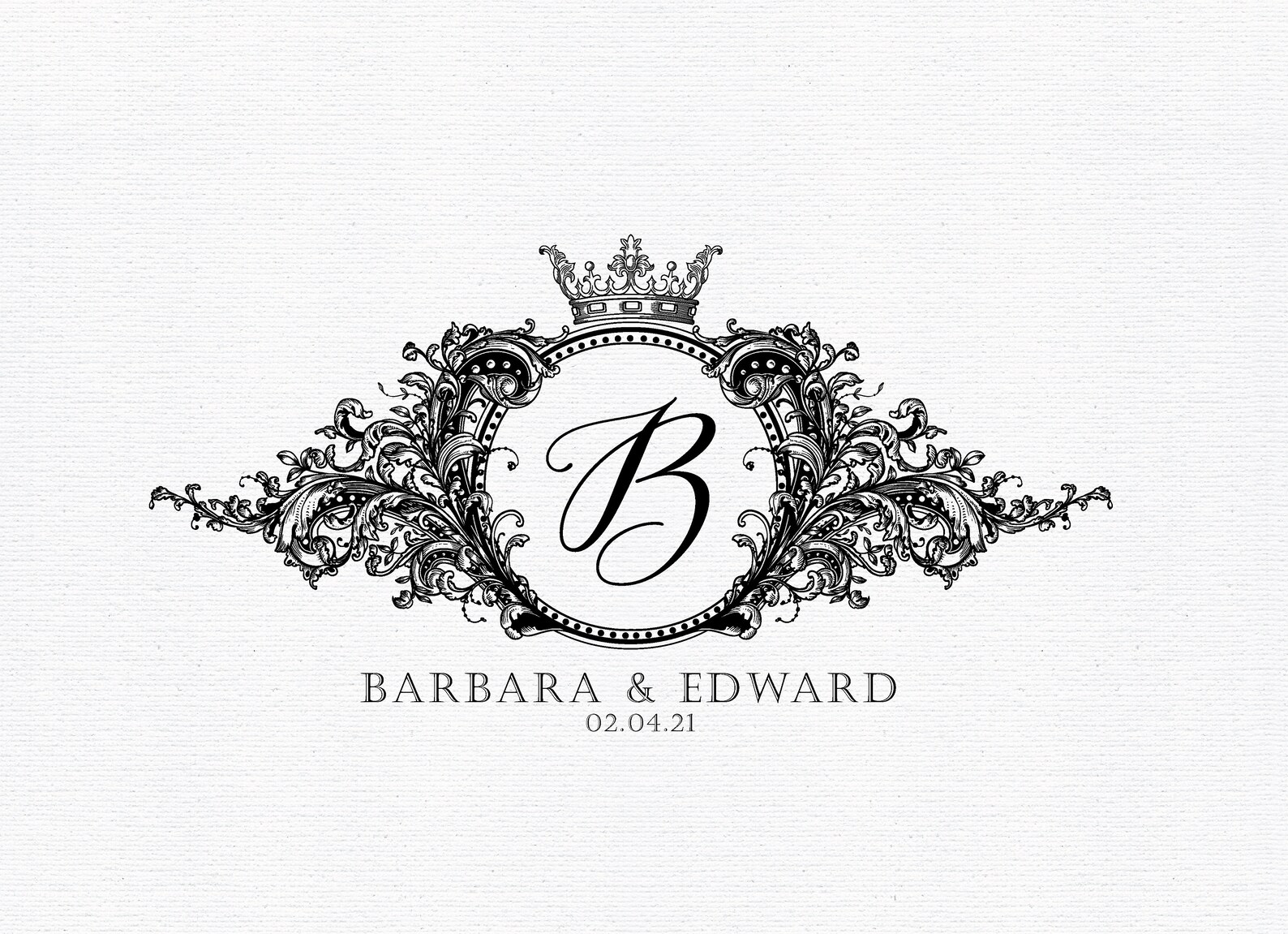 Royal Logo Crown Logo Royal Wedding Logo Wedding Emblem | Etsy Canada
