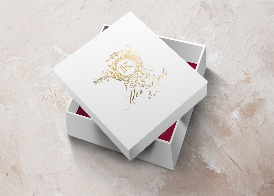 Vintage Wedding Crest Logo, Editable Monogram (SVG, PNG) - Etsy