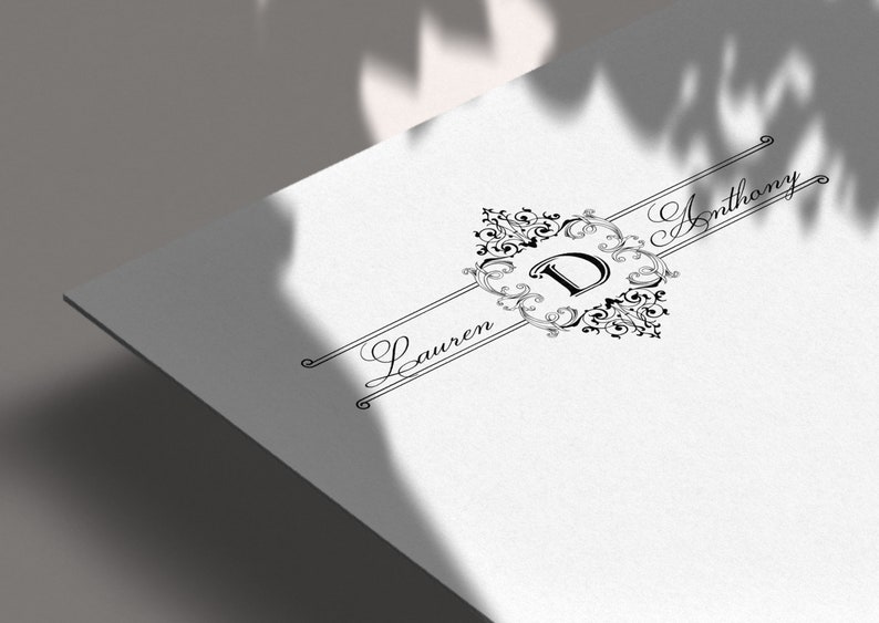 Custom Wedding Monogram Logo, Editable Crest (SVG, PNG) - Etsy