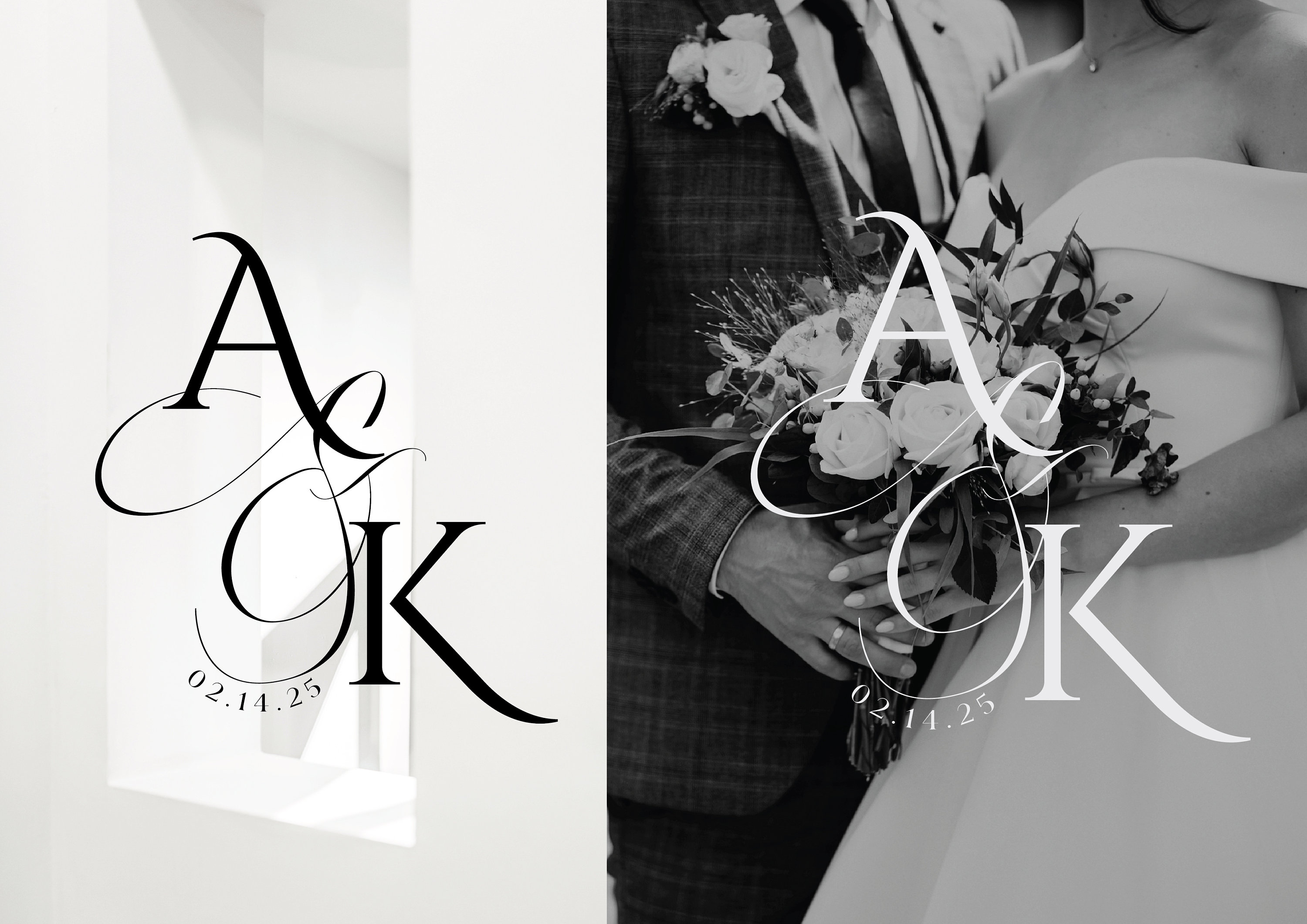 Custom Wedding Logo Monogram, Elegant Couple Initials Crest (digital ...