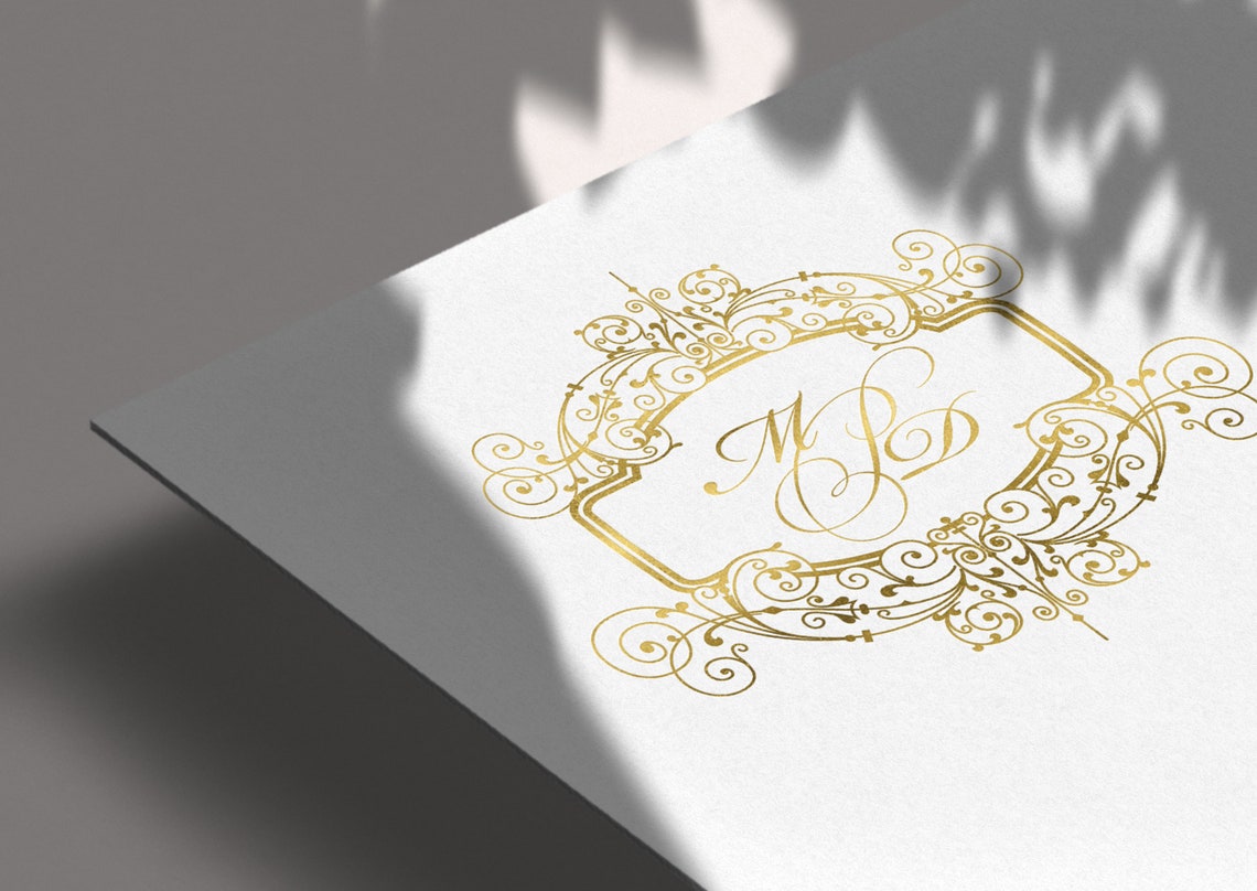 Infinity Wedding Monogram SVG, Editable Elegant Crest (PNG, PDF) - Etsy