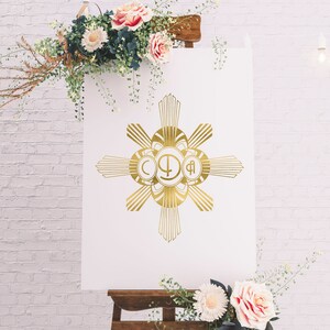 Art Deco Wedding Logo Great Gatsby Wedding Monogram Art Deco - Etsy