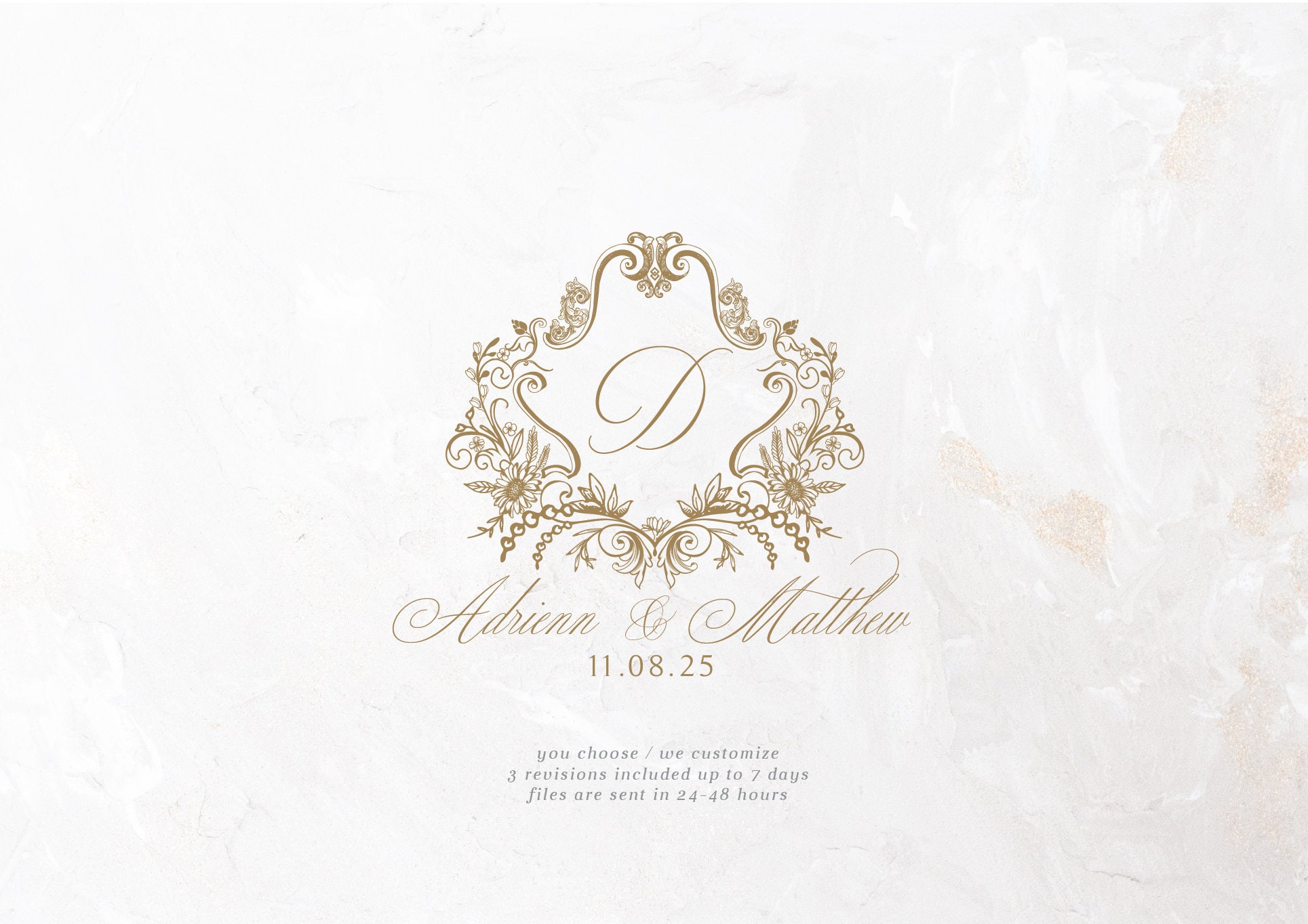 Wedding Logo Vintage Logo Vintage Monogram Wedding Design | Etsy