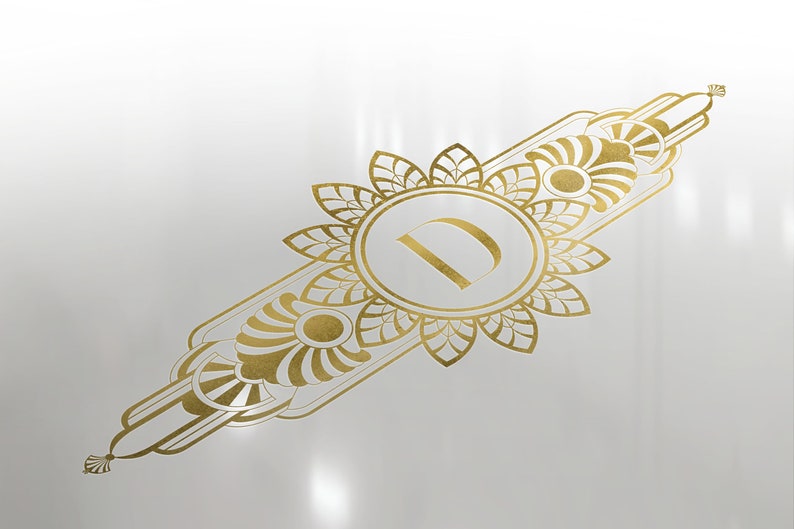Art Deco Wedding Logo Great Gatsby Wedding Monogram Art Deco - Etsy