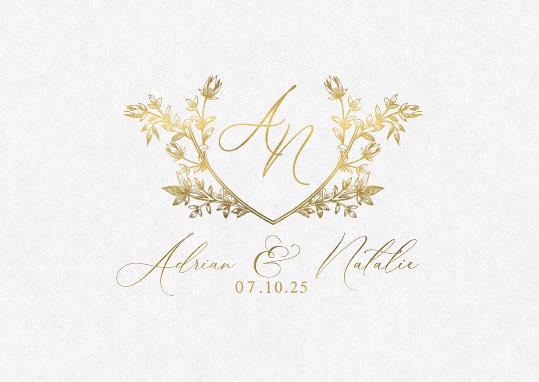 Wedding Logo Vintage Logo Vintage Monogram Wedding Design - Etsy