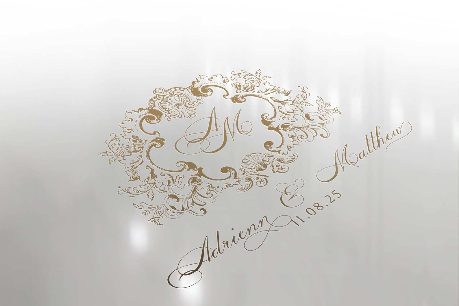 Gold Monogram Crest Wedding Emblem Wedding Shield Shield - Etsy