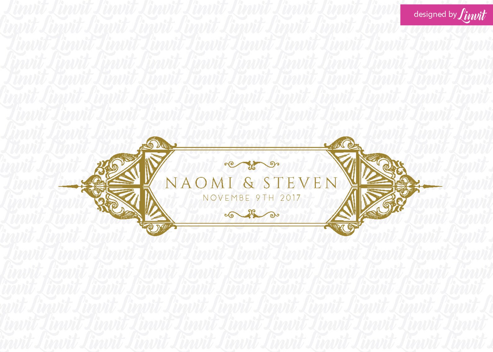 Wedding Logo Vintage Logo Vintage Monogram Wedding Design - Etsy