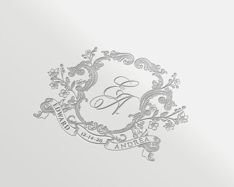 Gold Monogram Crest Wedding Emblem Wedding Shield Shield - Etsy