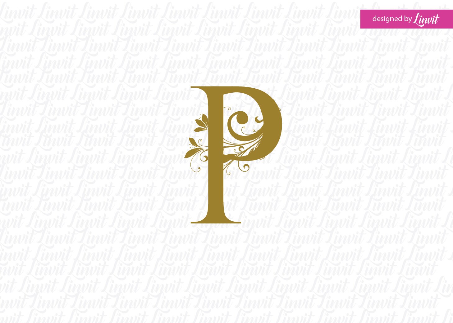 Wedding monogram p monogram p letter p font | Etsy