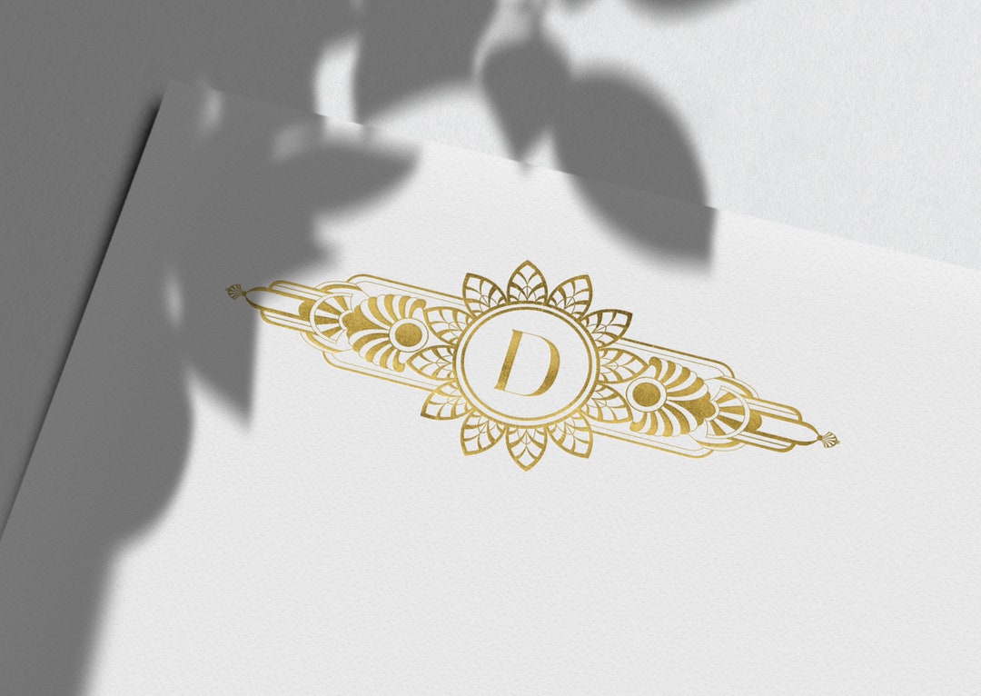 Art Deco Monogram Svg for Wedding Invitation Suite and Wedding Decor ...