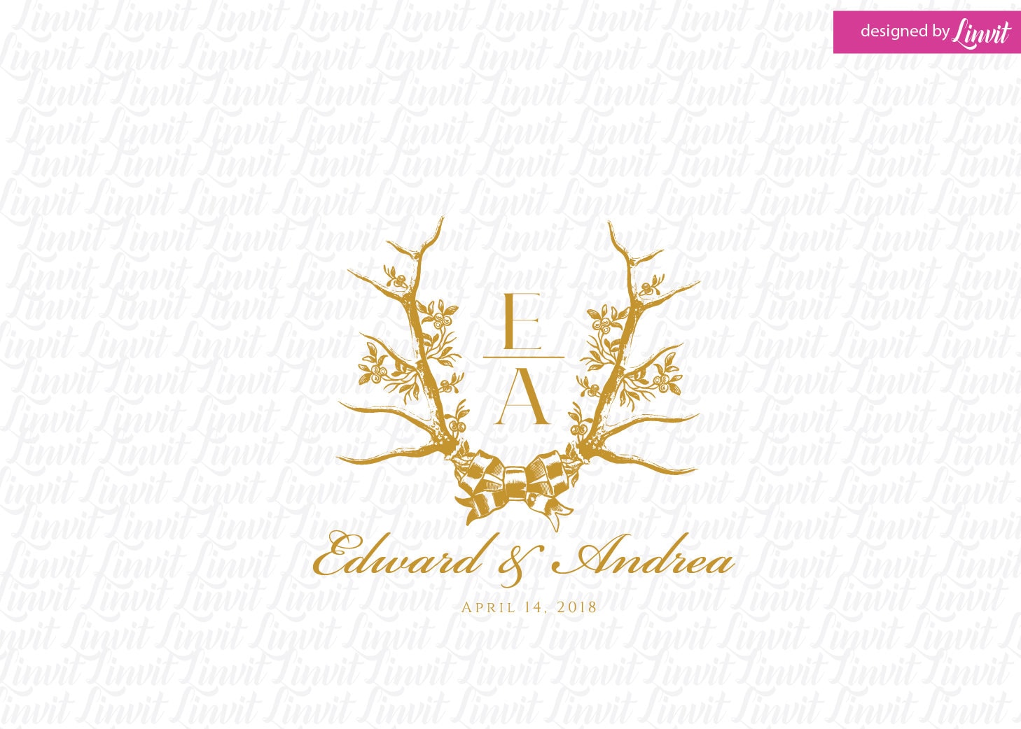 Rustic Wedding Logo Wedding Logo Greenery Logo Wedding | Etsy