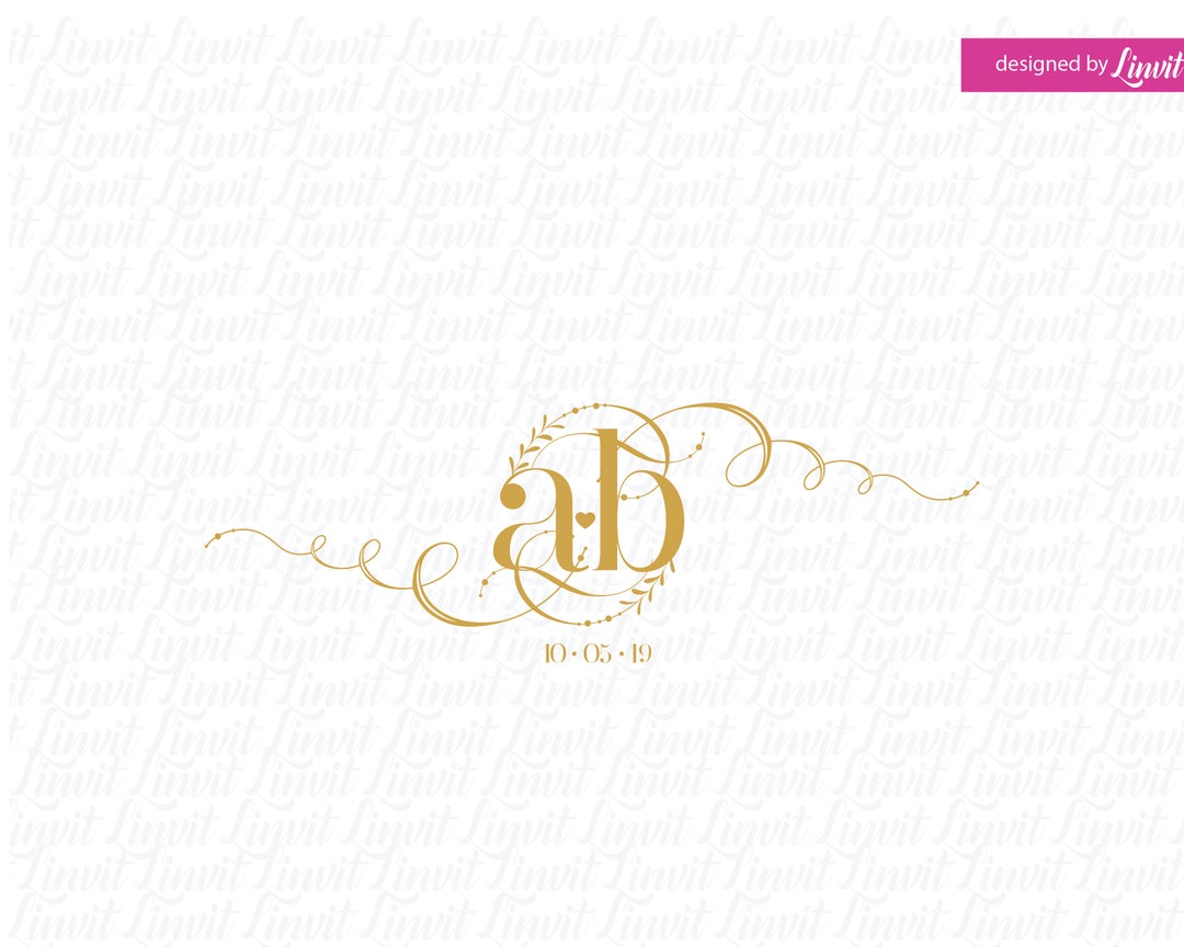 Monogram Frame Svg Wedding Svg Designs Wedding Svg Crown - Etsy
