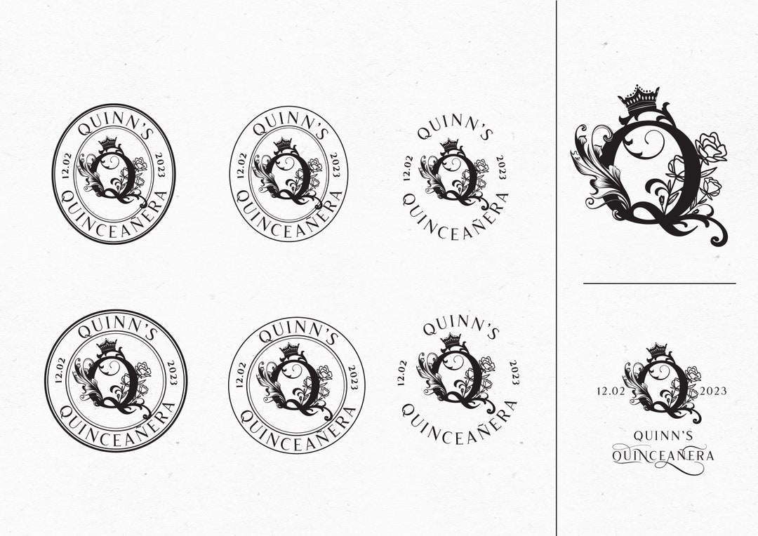 Custom Quinceanera Logo for Acrylic Quinceanera Invitations and Custom ...