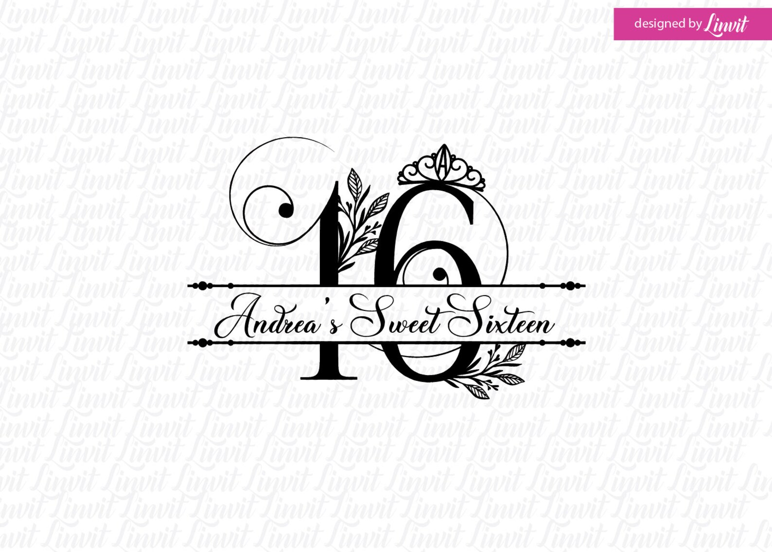 Sweet 16 Svg Sweet 16 Crown Royal Svg Quinceanera Svg | Etsy