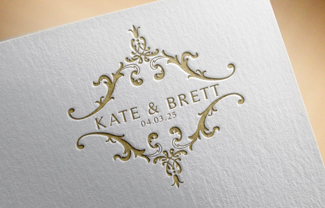 Luxury Wedding Logo, Elegant Royal Crest Monogram (SVG, PNG) - Etsy