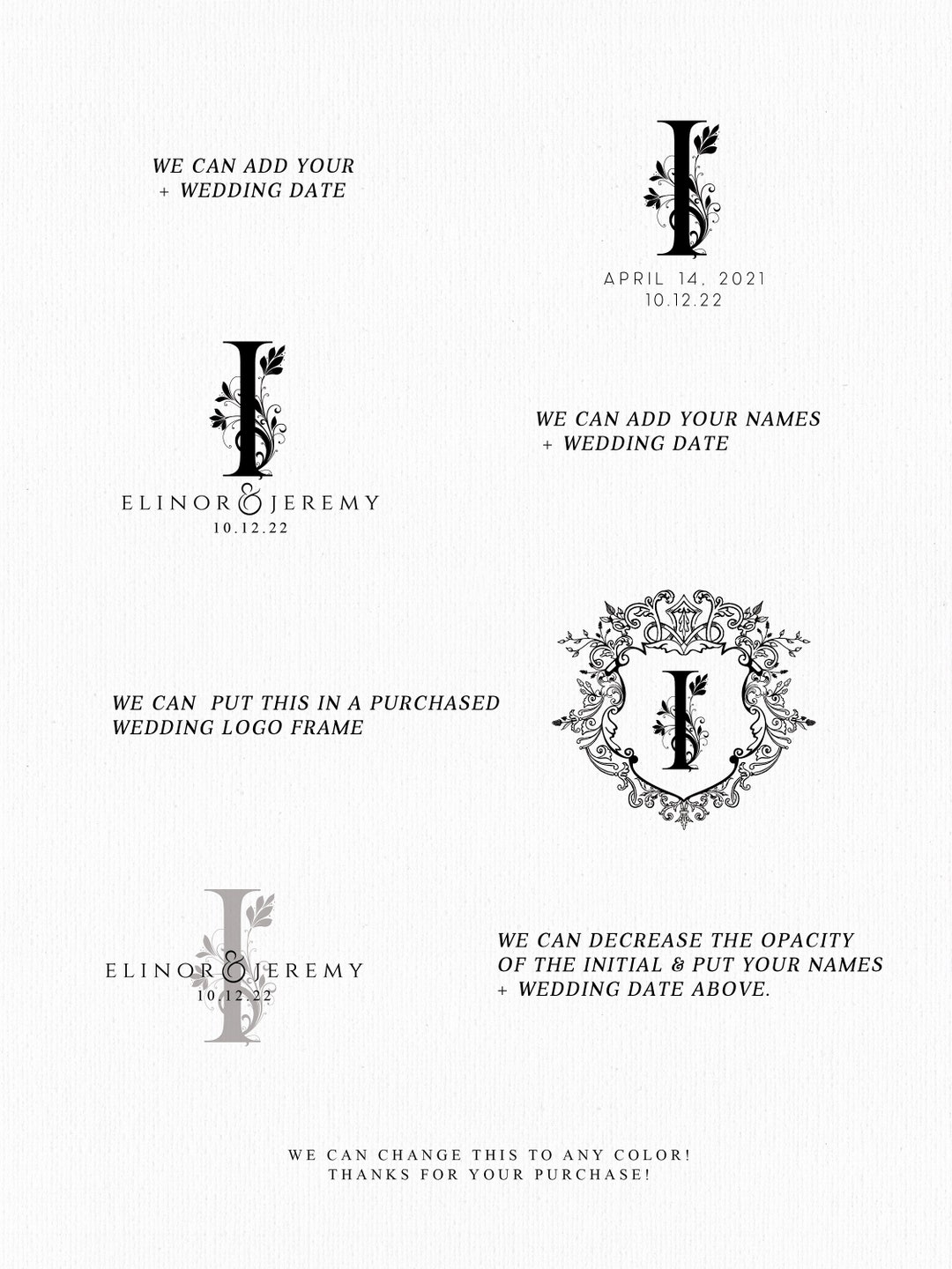 Initial Svg Wedding Initial Wedding Initials Monogram Fonts - Etsy